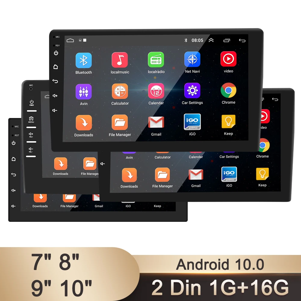 12V Car Smart Andriod Player 7/8/9/10inch Screen MP5 DVD Stereo 2Din ...