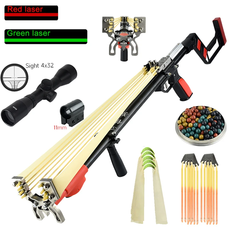 TTF-Long-Rod-Slingshot-Metal-Precision-Catapult-Telescopic-Folding ...