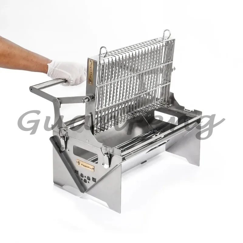 Portable 360° Rotating Barbecue Grill with Carrying Bag, Stainless ...