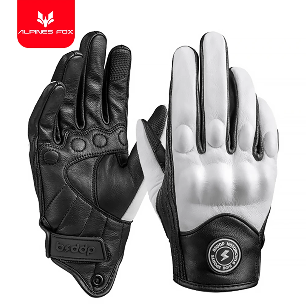 Vintage Motorcycle Gloves Leather Men Women Urban City Moto Riding ...