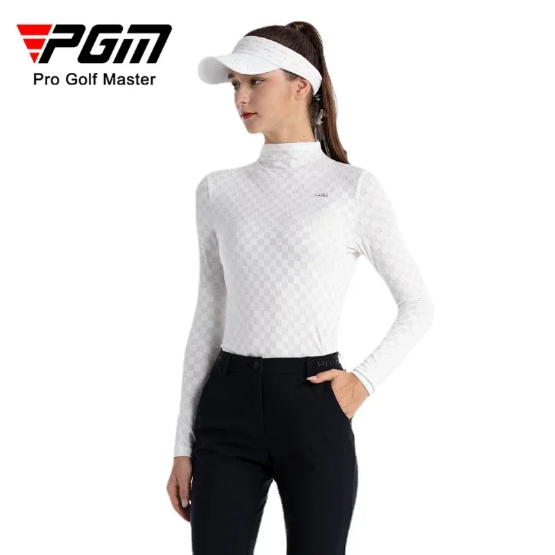 PGM Women Golf Long Sleeve T Shirts Underlay Autumn Winter High Neck ...