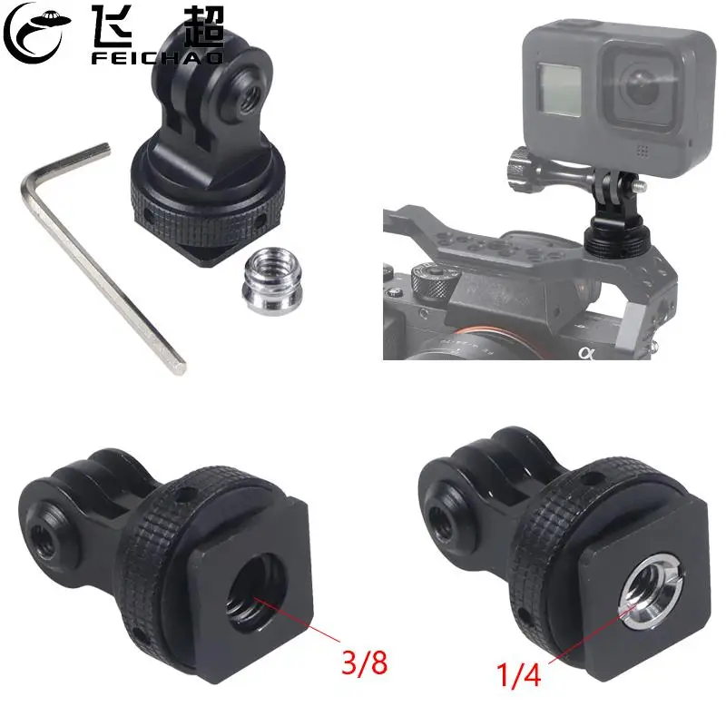Aluminum-Alloy-360-Swivel-Hot-Cold-Shoe-to-Action-Camera-Tripod-Mount ...