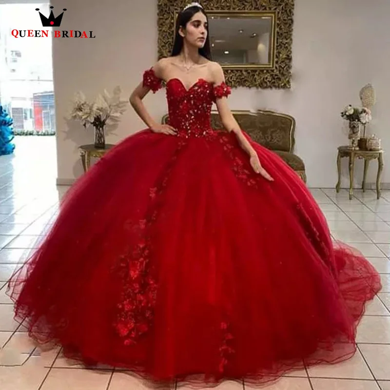 Strapless Red Quinceanera Dresses