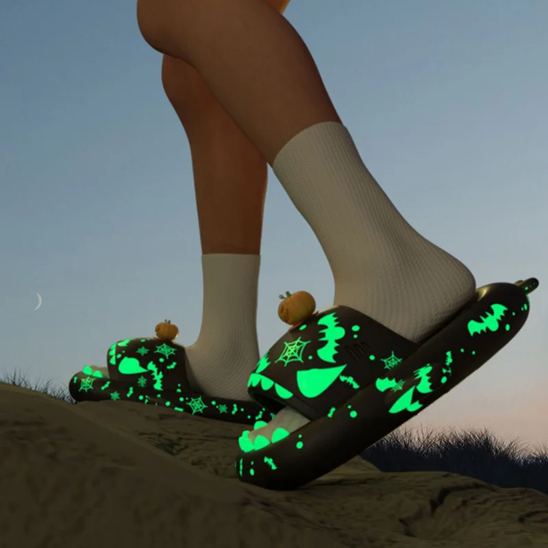 Halloween&Christmas Gift Pumpkin Originality Shark Slippers Male Summer ...