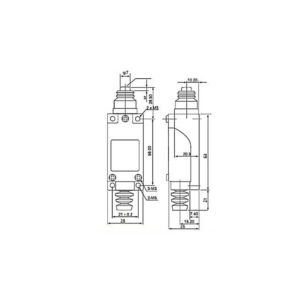 ME-8111 Direct Pressure Momentary Plunger Enclosed Limit Switch AC 250V ...