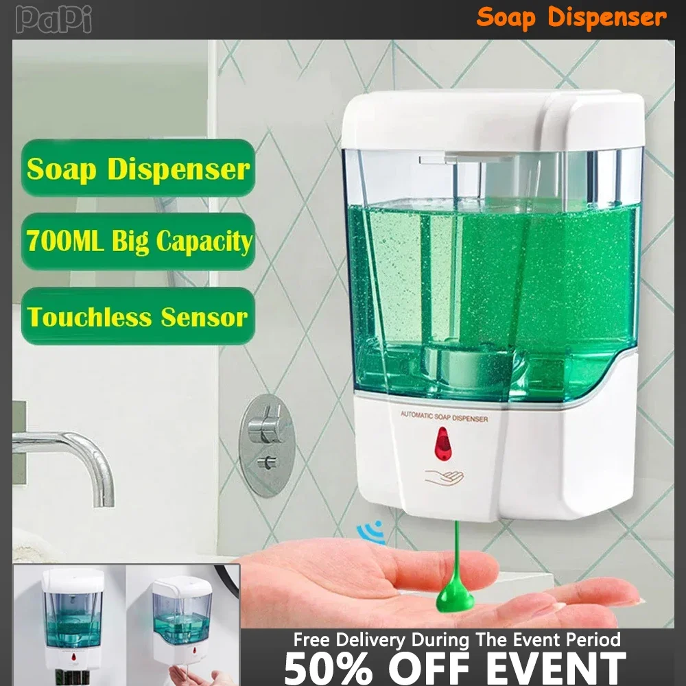 700ML Automatic Liquid Soap Dispenser Refillable Touchless Induction ...