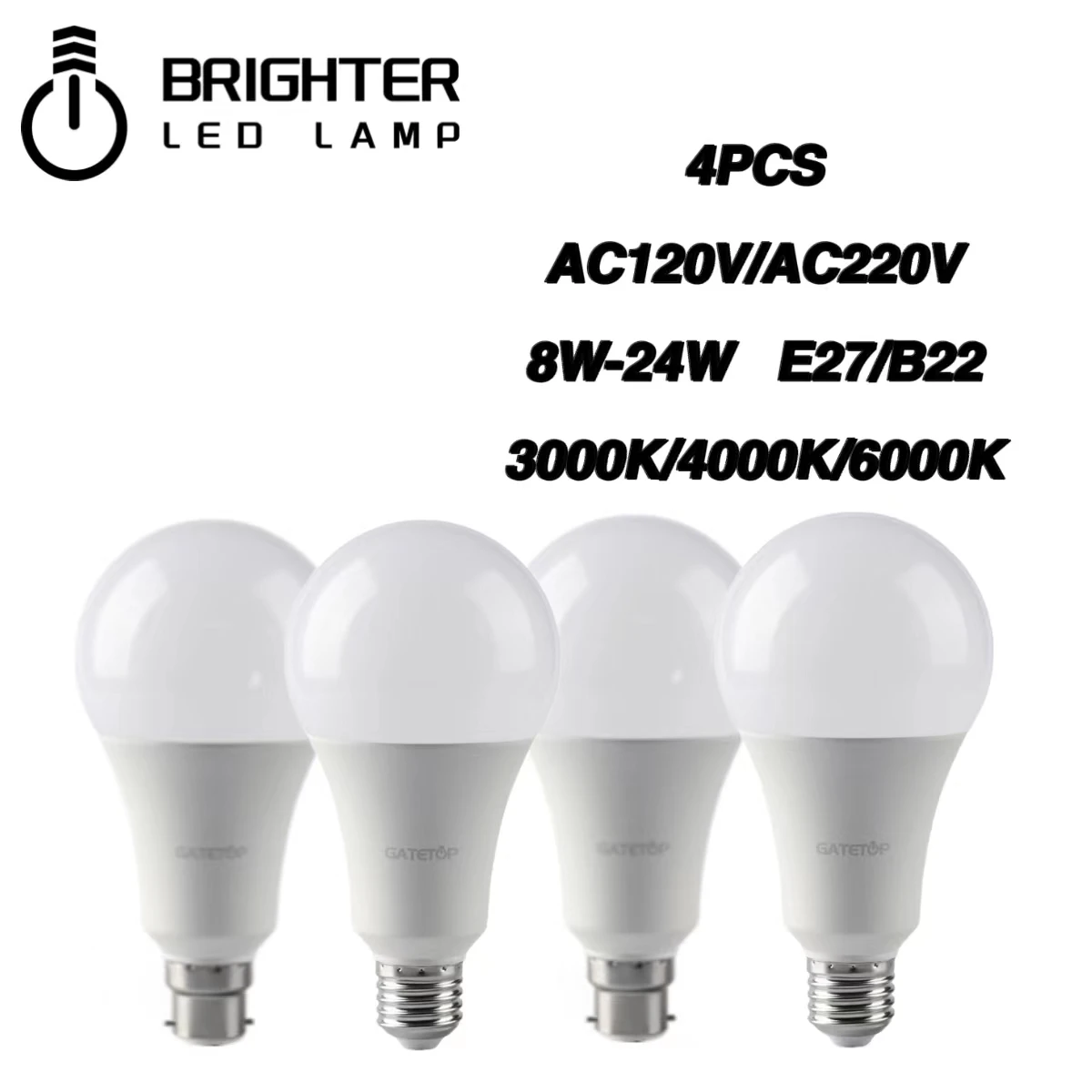 4pcs-Led-Bulb-Lamps-E27-B22-AC120V-AC220V-Light-real-Power-8W-24W-Warm ...