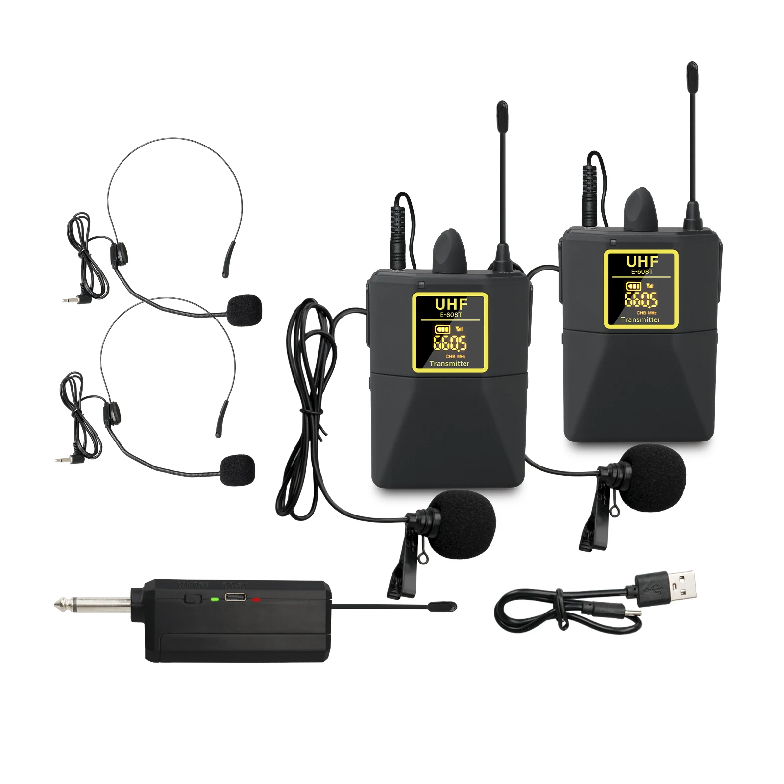 Portable-Wireless-Headset-Microphone-Lavalier-Mic-System-Teaching ...