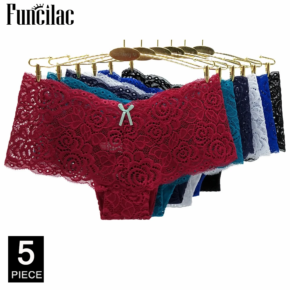 Underwear Women Cotton Sexy Full Lace Floral Panties Young Ladies ...