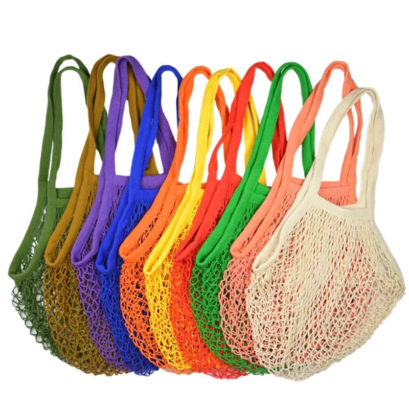 1PC-Reusable-Cotton-Mesh-String-Organizer-Handbag-Short-Handle-Shopping ...