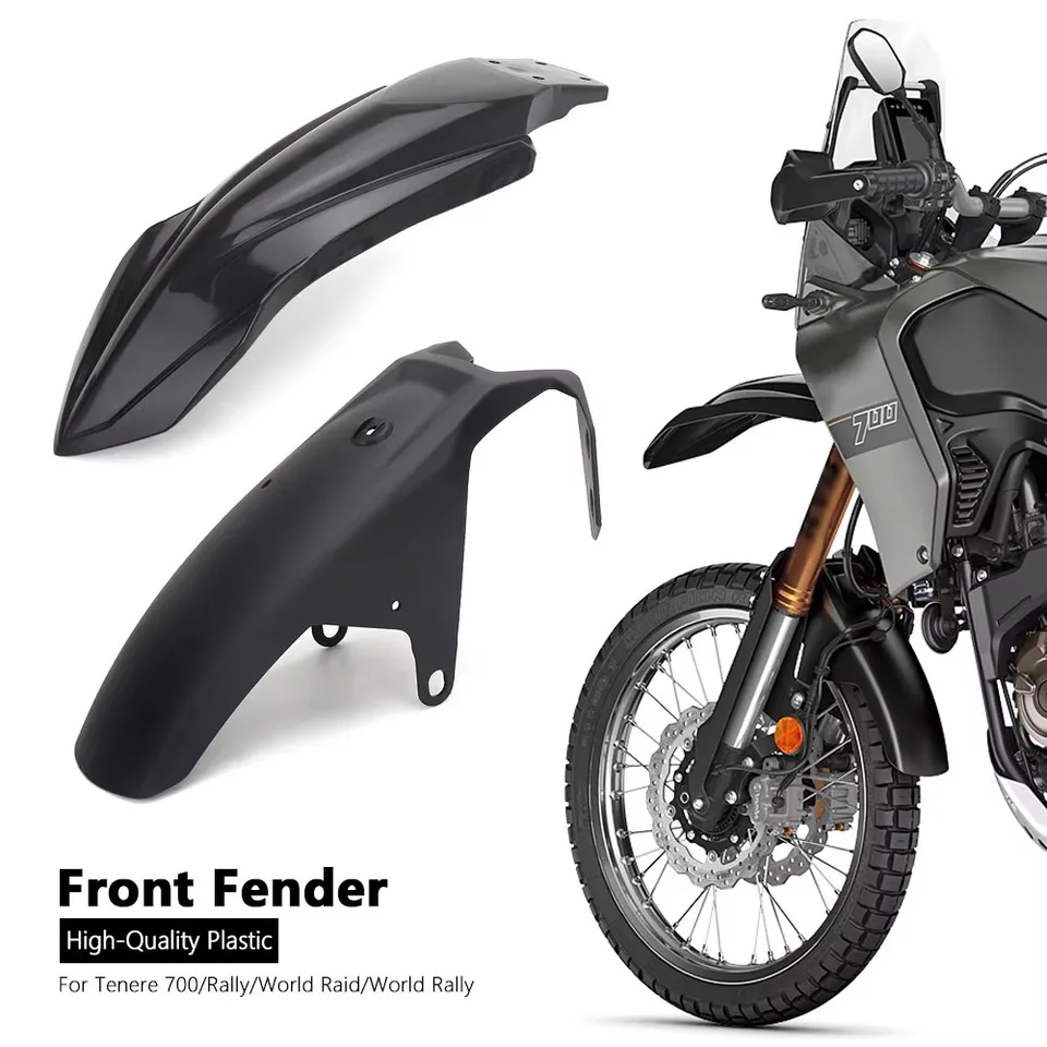 XTZ690 Mudguard WOOGA Motorcycle High Mount Front Fender - Black Lower ...