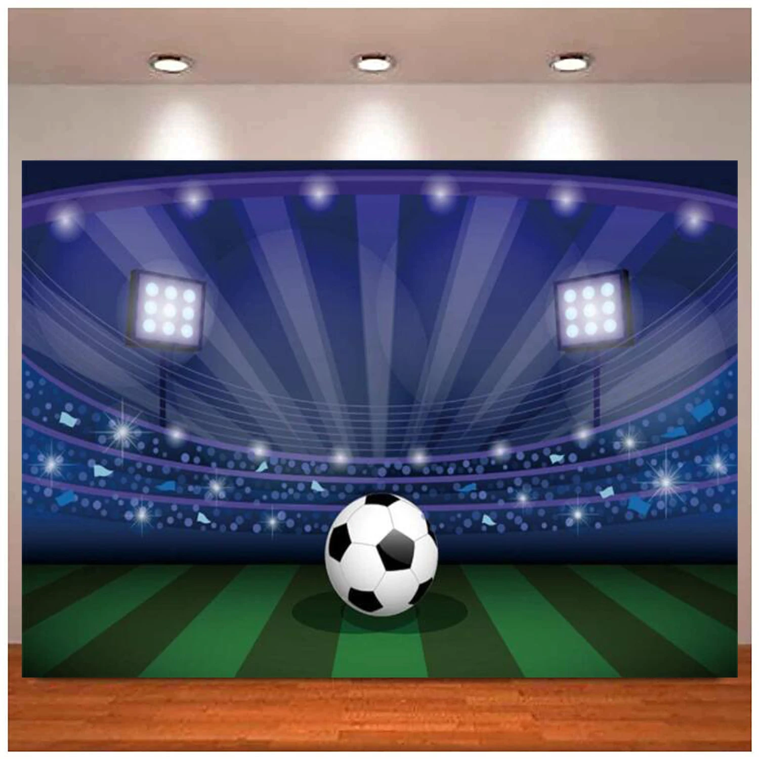 Football Field Photography Backdrop Props Soccer Stadium Lawn Grassland ...