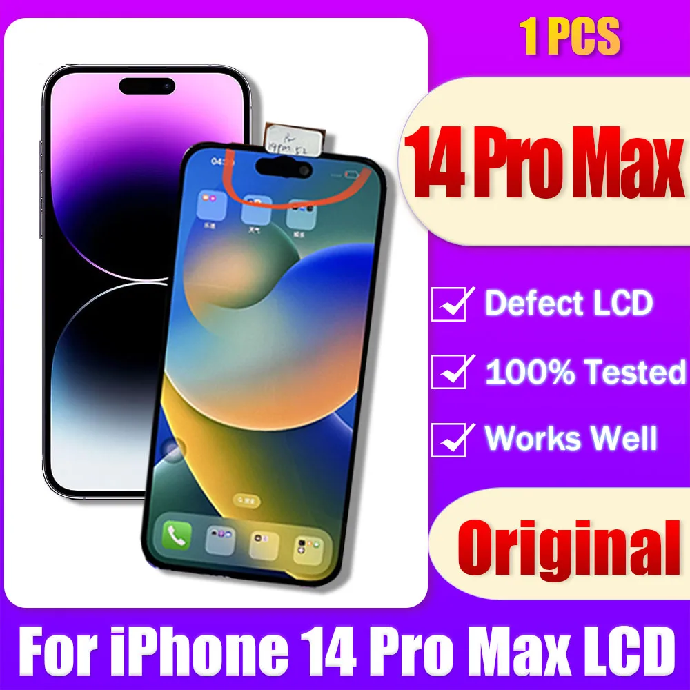Defect 6.7" Original LCD For iPhone 14 Pro Max Lcd Touch Screen ...