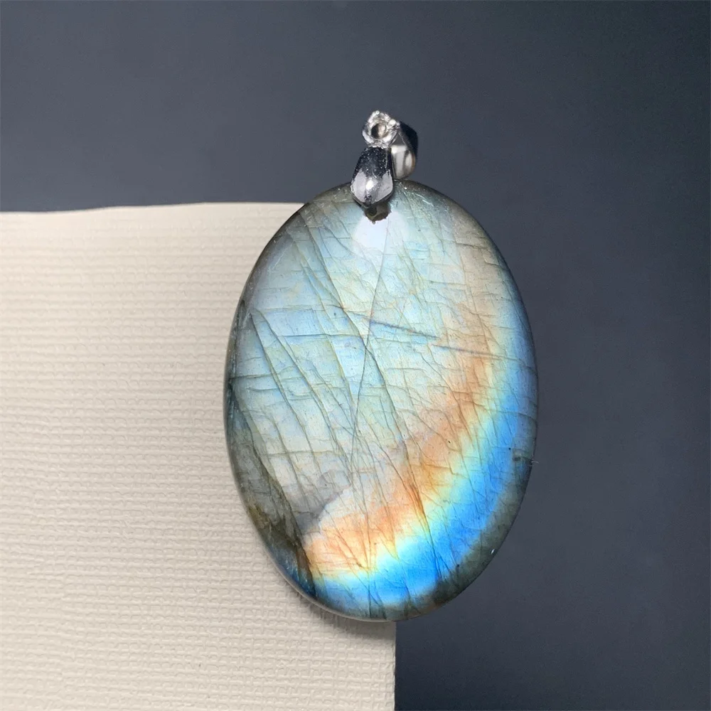 Unusual-Dazzling-Natural-Rainbow-Labradorite-Pendant-Necklace-Women ...