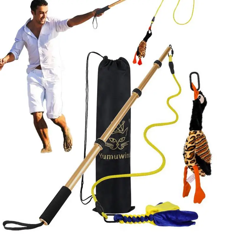 Dog-Flirt-Pole-For-Large-Dogs-Extendable-Dog-Teaser-Wand-Interactive ...