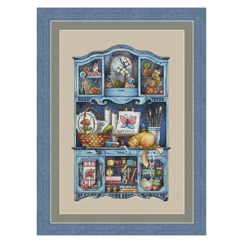 Amishop-Gold-Collection-Counted-Cross-Stitch-Kit-Handmade-Cabinet ...