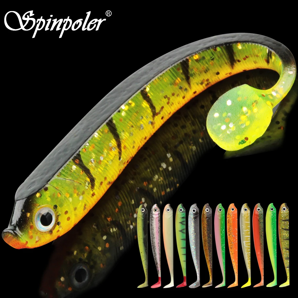 Spinpoler-Shad-Soft-Lure-Paddle-Tail-Plastic-Swimbait-Fishing-Bait-Shad ...