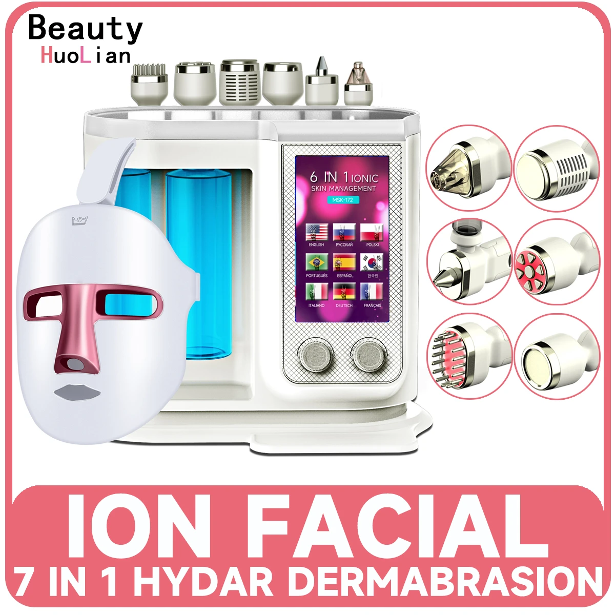 7 In 1 H2o2 Hydro Dermabrasion Rf Bio Lifting Spa Hydra-facial Microdermabrasion Machine Water ...