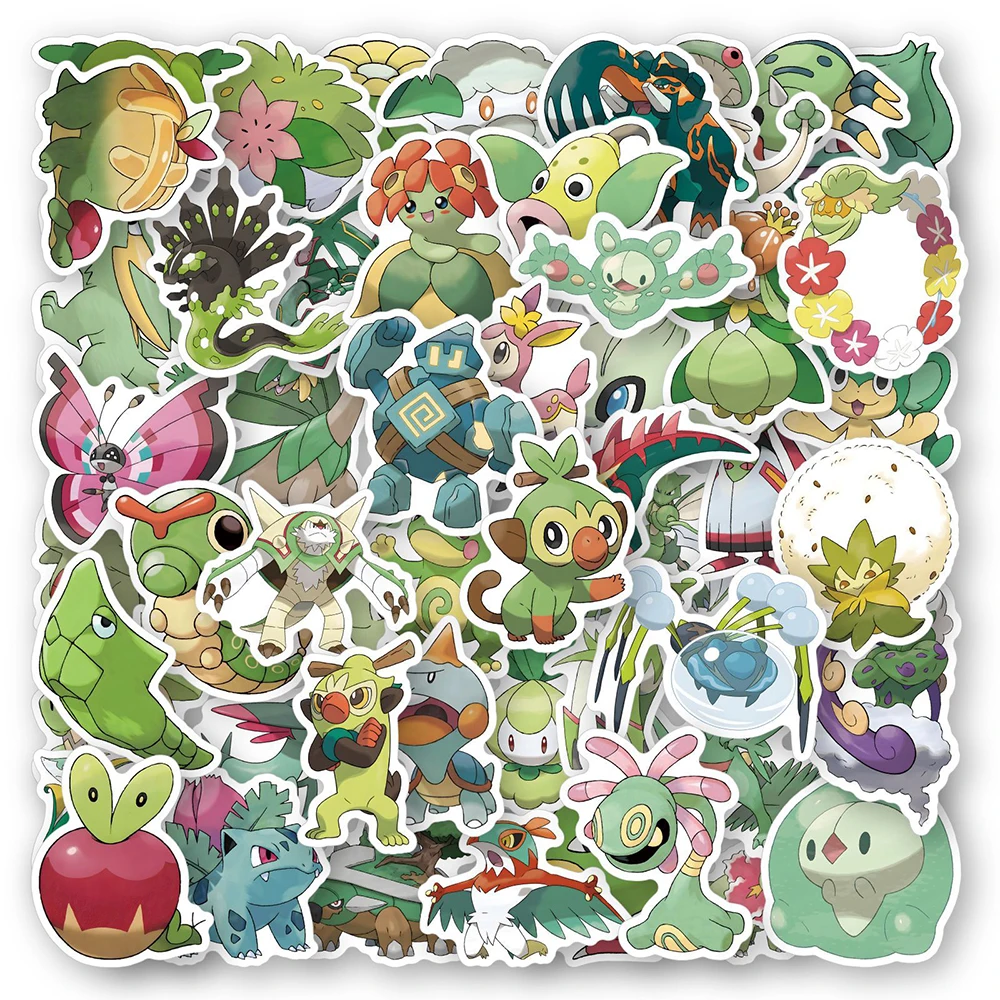 10-30-60PCS-Anime-Green-Style-Pokemon-Stickers-Kids-Toy-Gift-Decoration ...