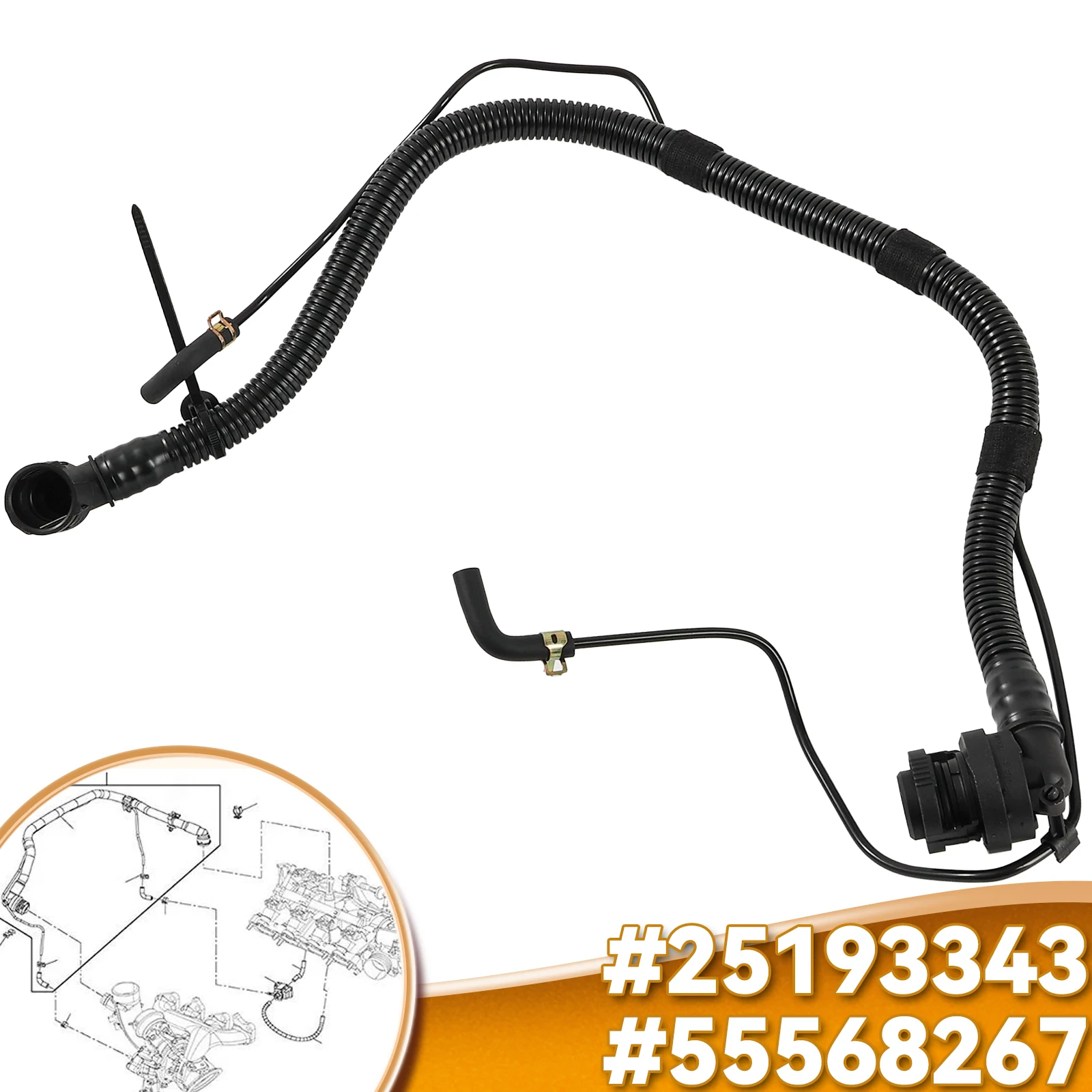 25193343 Positive Crankcase Ventilation Valve PCV Hose Tube Pipe for ...