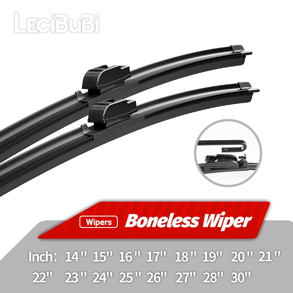 1pcs Car Windshield Wiper Blades Hook J/U-Shaped Soft Rubber Wiper 14 ...