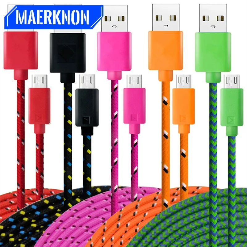 Nylon-Braided-Micro-USB-Cable-1m-2m-3m-Data-Sync-USB-Charger-Cable-For ...