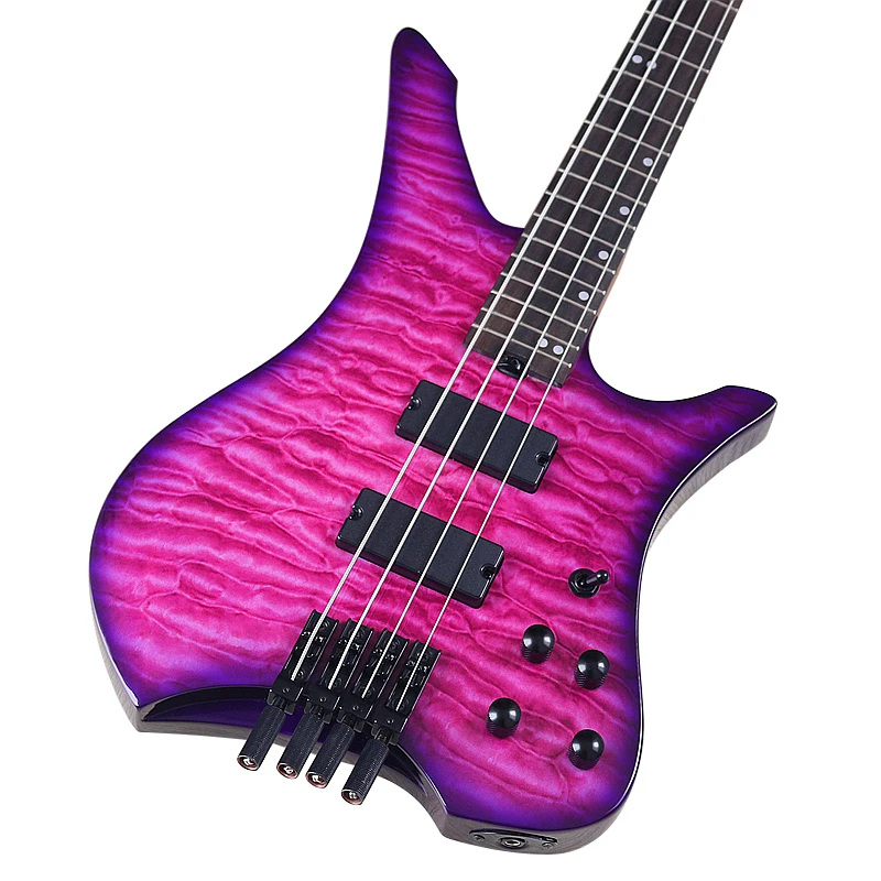 Headless-Electric-Bass-Guitar-4-String-39-Inch-Solid-Basswood-Body ...