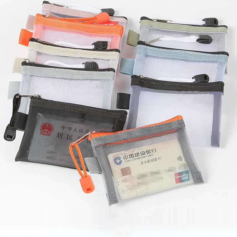 Nylon-Mesh-Card-Storage-Bags-Mini-Transparent-Grid-Bus-ID-Credit-Card ...