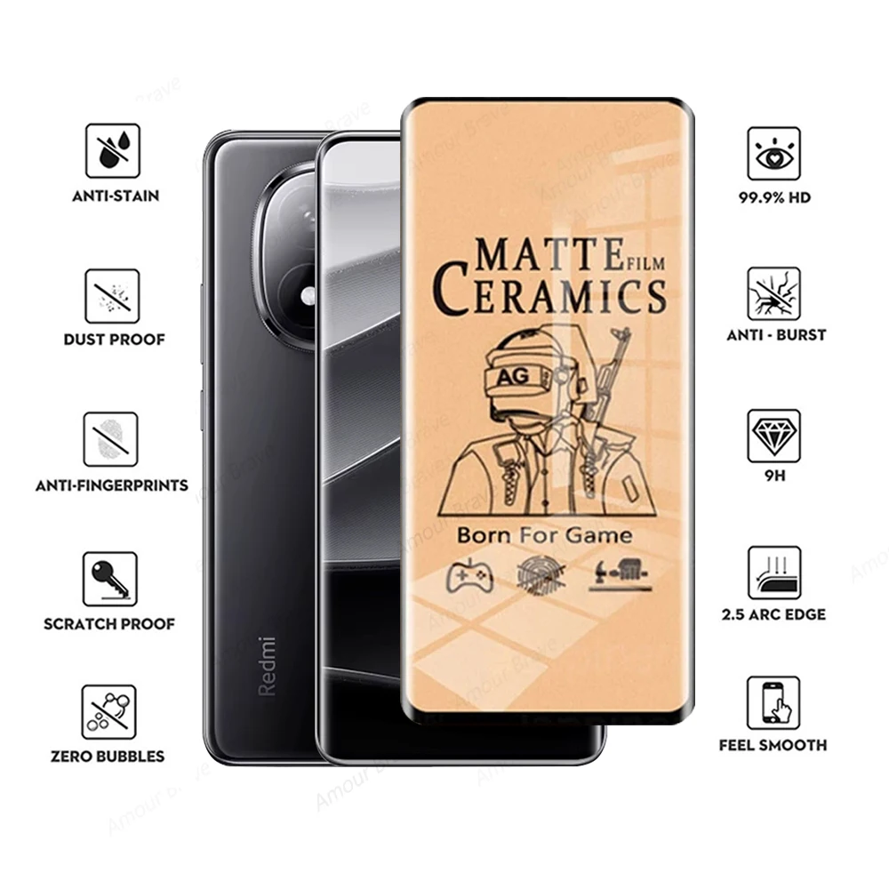 4-in-1 Soft Matte Ceramic Screen and Camera Lens Protector for Xiaomi ...