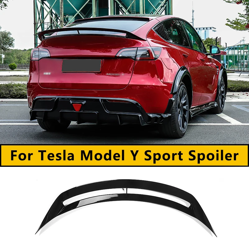 For-2021-22-23-Tesla-Model-Y-Trunk-Bright-Black-and-Carbon-Fiber ...