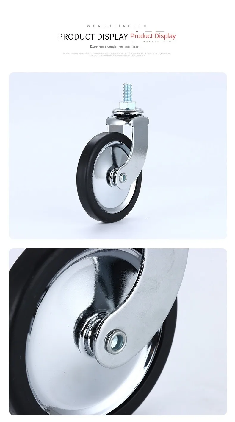 Universel - 3 pouces - Roulettes À Vis Chromées Pour Salle À Manger, 4 ...