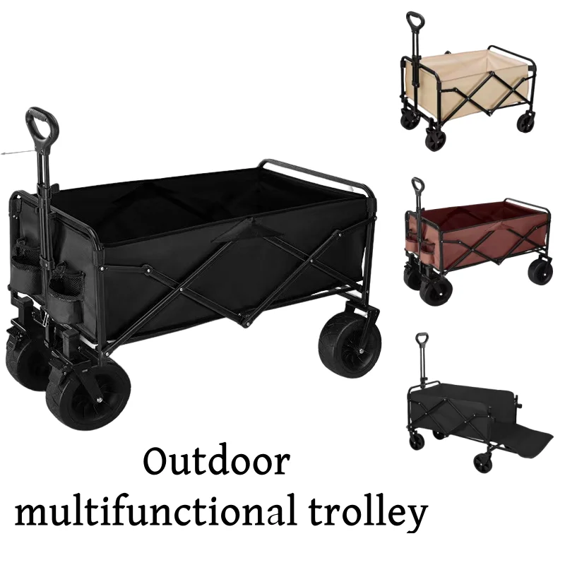 Utility-Folding-Cart-Outdoor-Large-Capacity-Wagon-Cart-Camping-Picnic-Trolley-Beach-Collapse ...