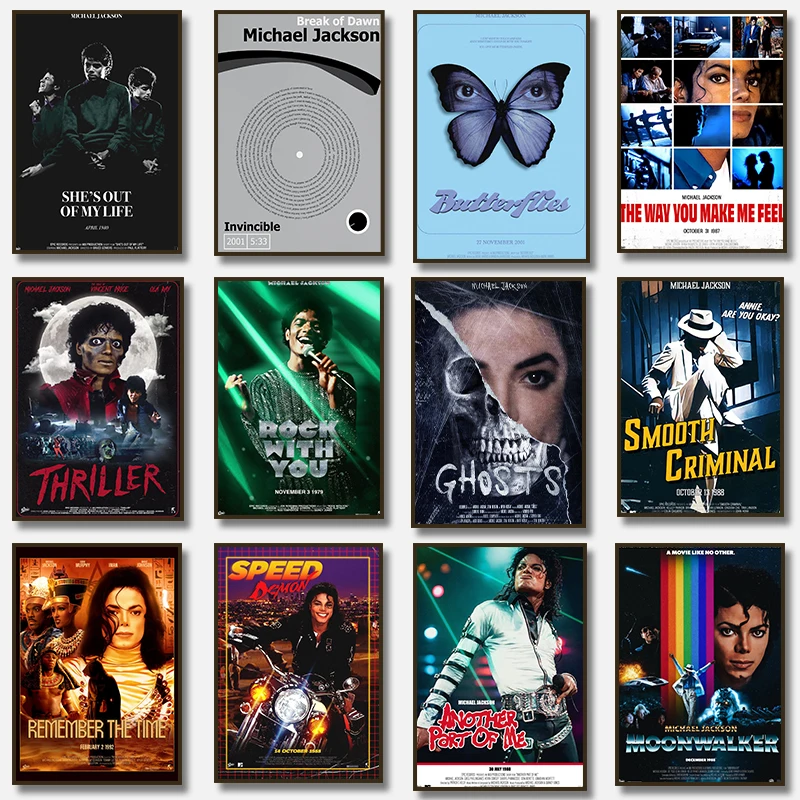 Singer-Michael-Jackson-Music-Poster-Prints-Wall-Picture-Canvas-Painting ...