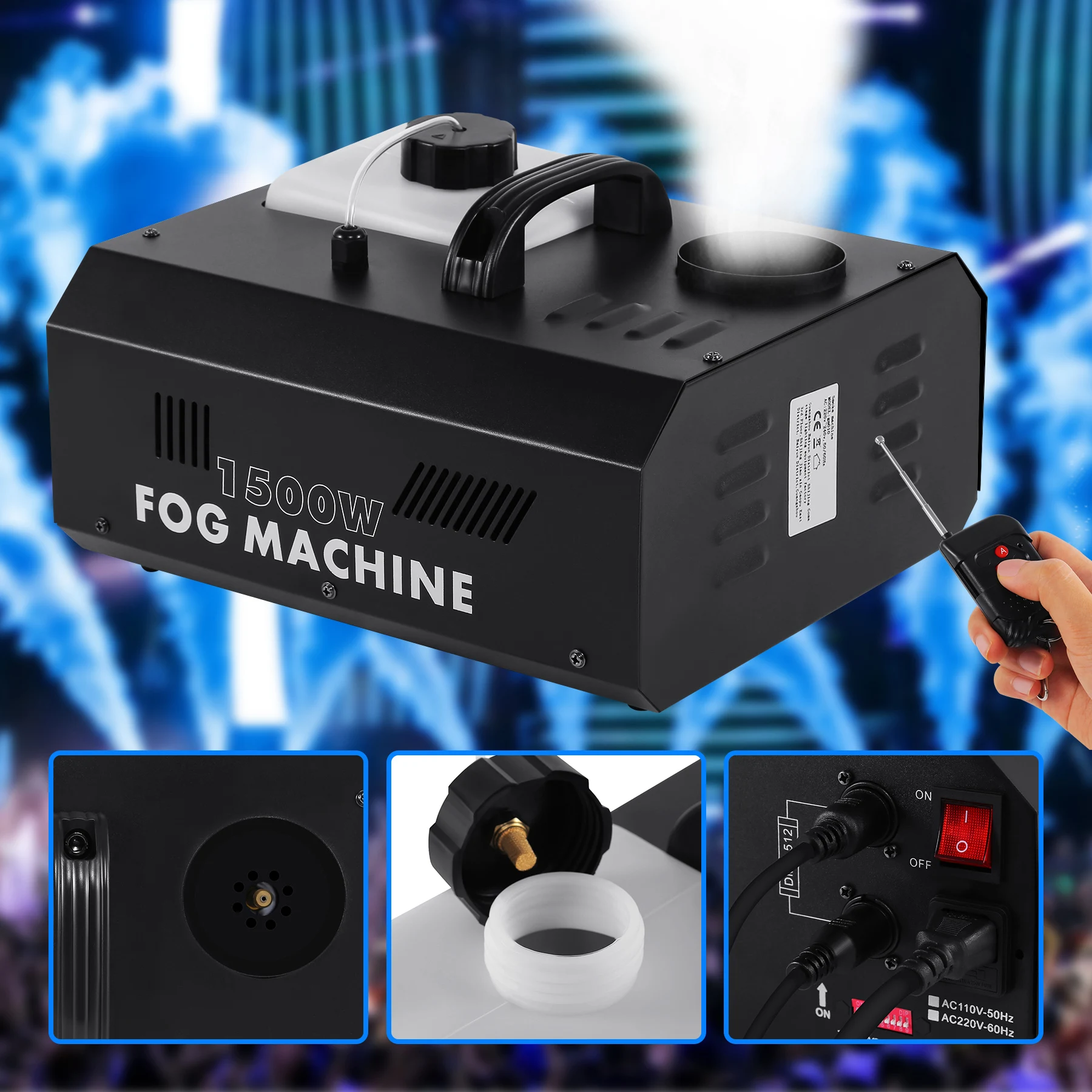 1500W-DMX-Low-Fog-Smoke-Machine-Fogger-Up-DJ-Party-Remote-controller ...