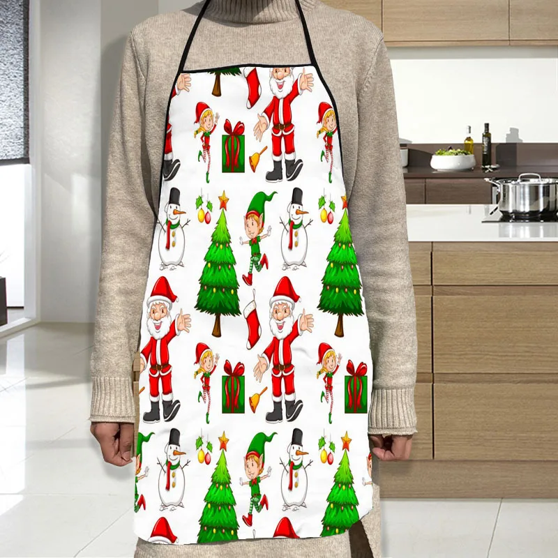 Christmas-Tree-Apron-Grill-Kitchen-Chef-Apron-Professional-for-BBQ ...