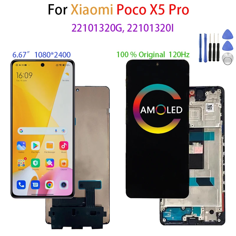 Original Amoled For Xiaomi Poco X5 Pro LCD Display Screen Digitizer ...