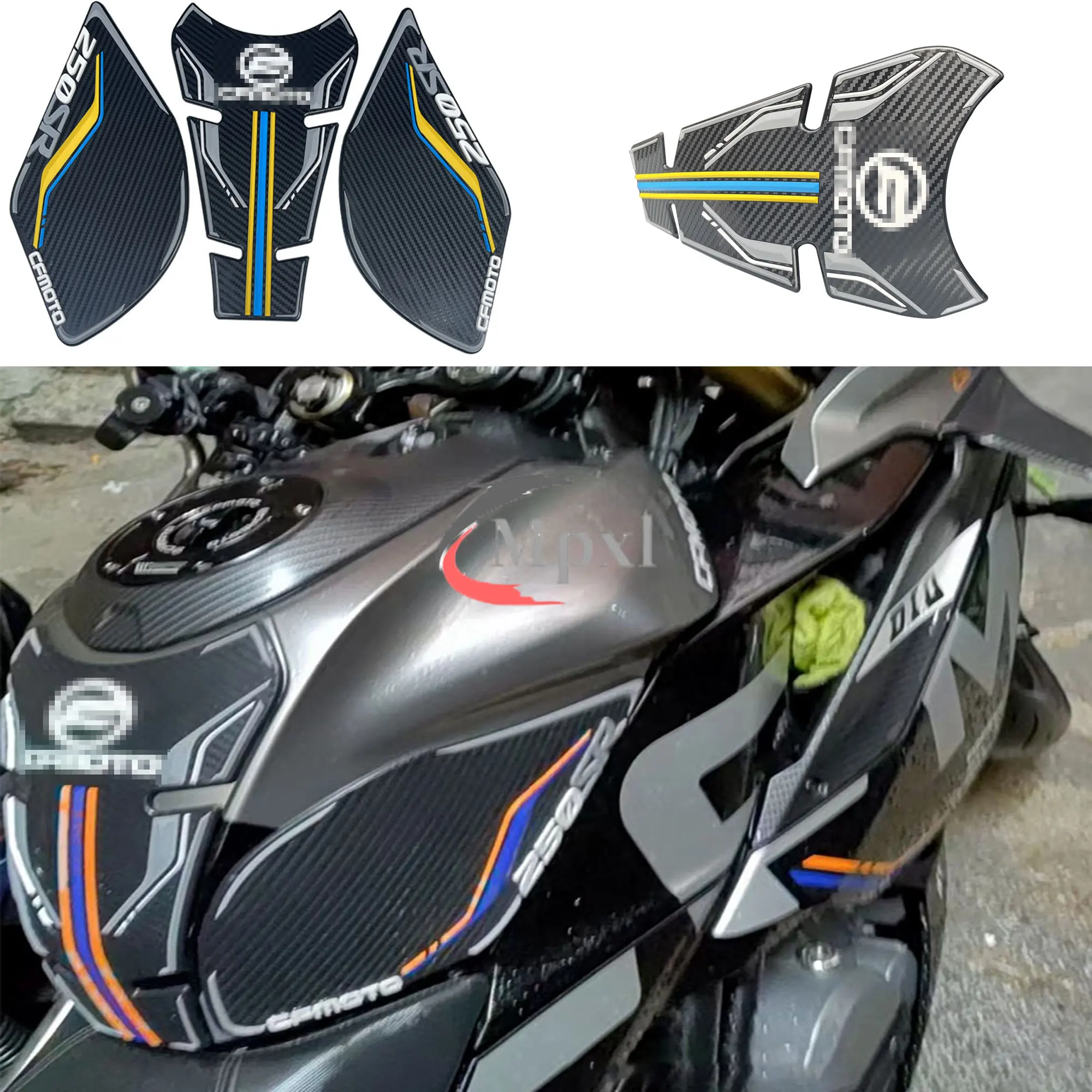 For-Spring-Breeze-250sr-Motorcycle-Fuel-Tank-Cover-Sticker-Fish-Bone ...