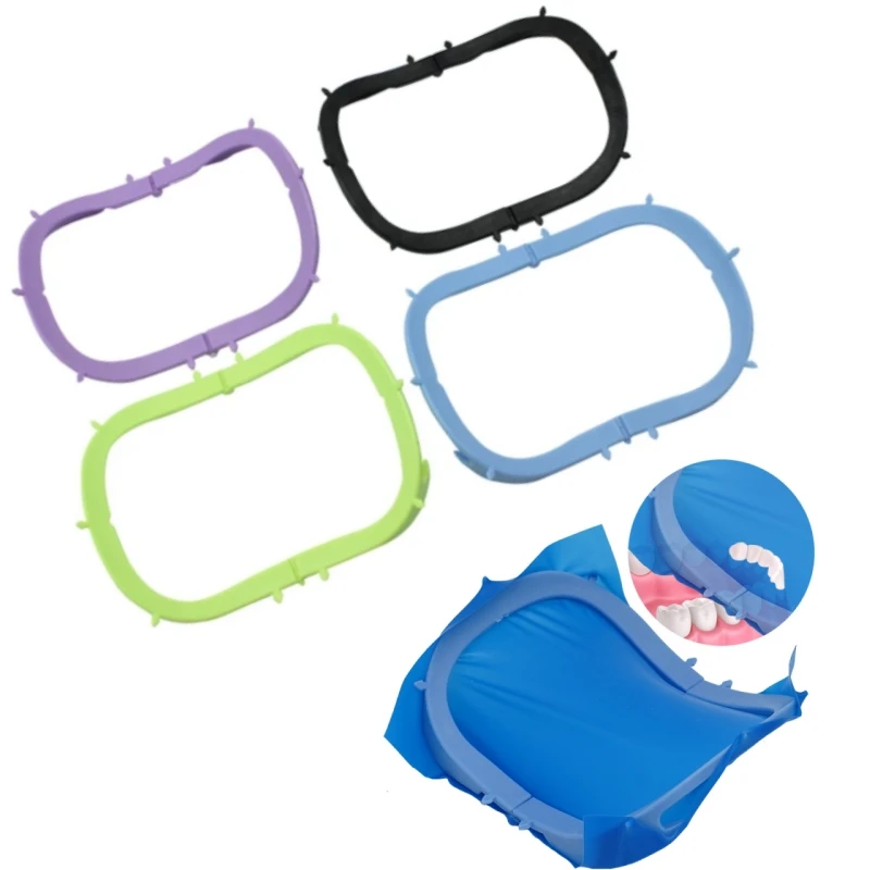 Dental-Foldable-Frame-Plastic-Rubber-Dam-Sheets-Holder-Oral-Barrier ...