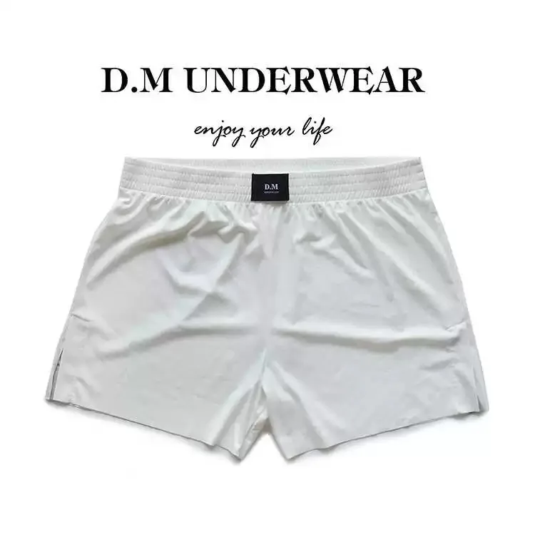 D-M-Men-s-Low-Waist-Boxers-Flat-Corner-Pants-Solid-Color-Solid-Color ...