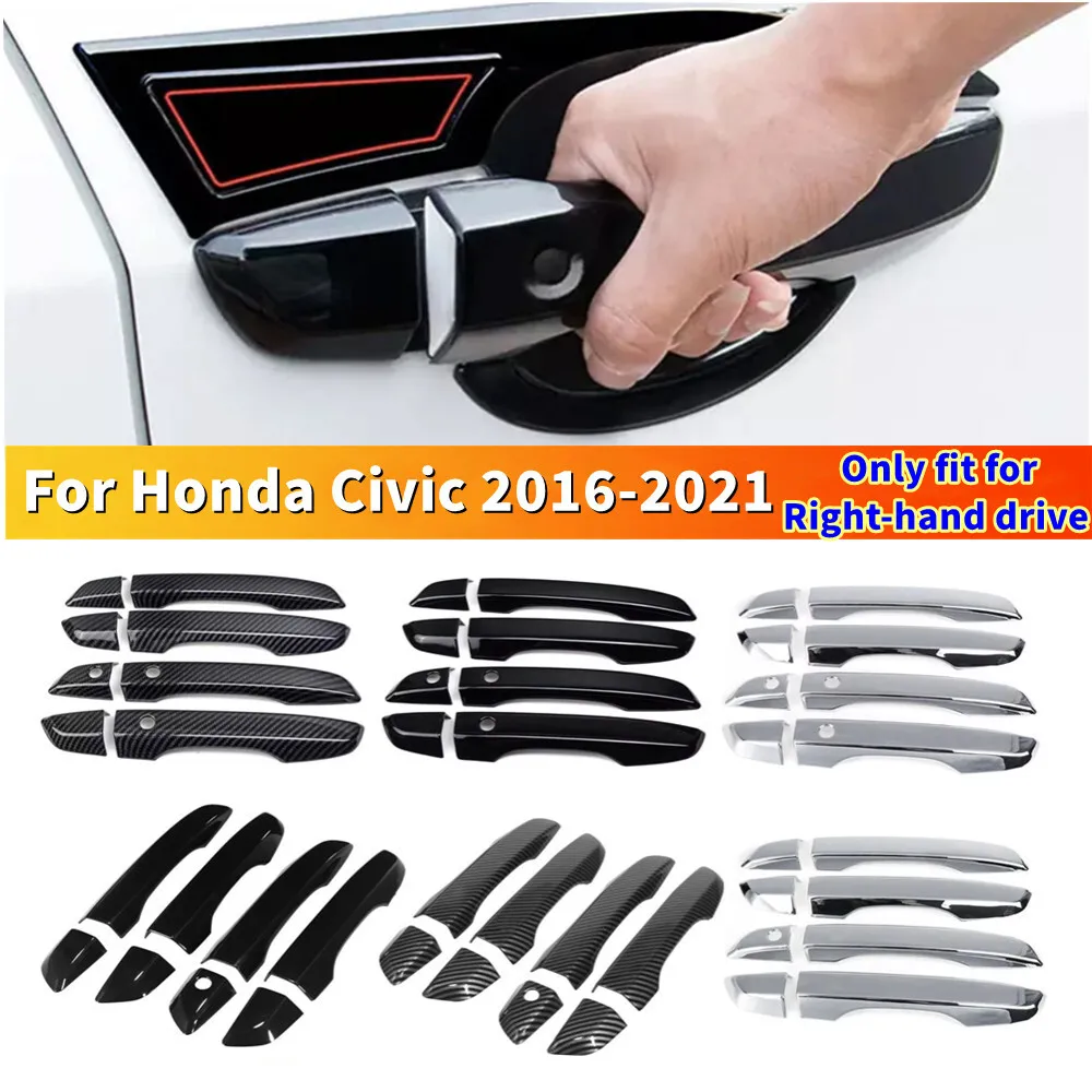 For Honda Civic 10th Gen 2016-2021 LHD RHD Car Sticker Exterior Door ...