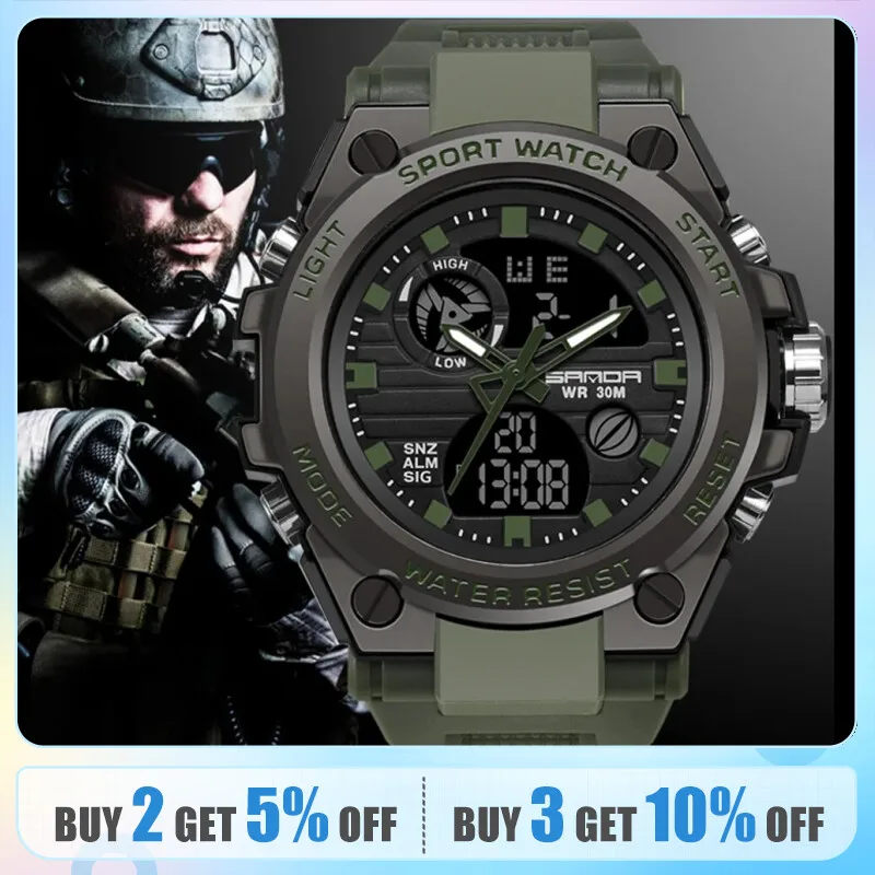 SANDA-Top-Luxury-Watches-Men-Military-Army-Mens-Watch-Waterproof-Sport ...