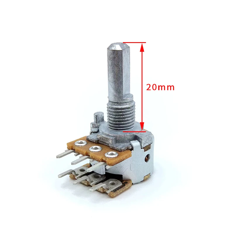 1 pcs ALPS RK163 Series A50K Rotary Potentiometer Dual unit 6-pin ...