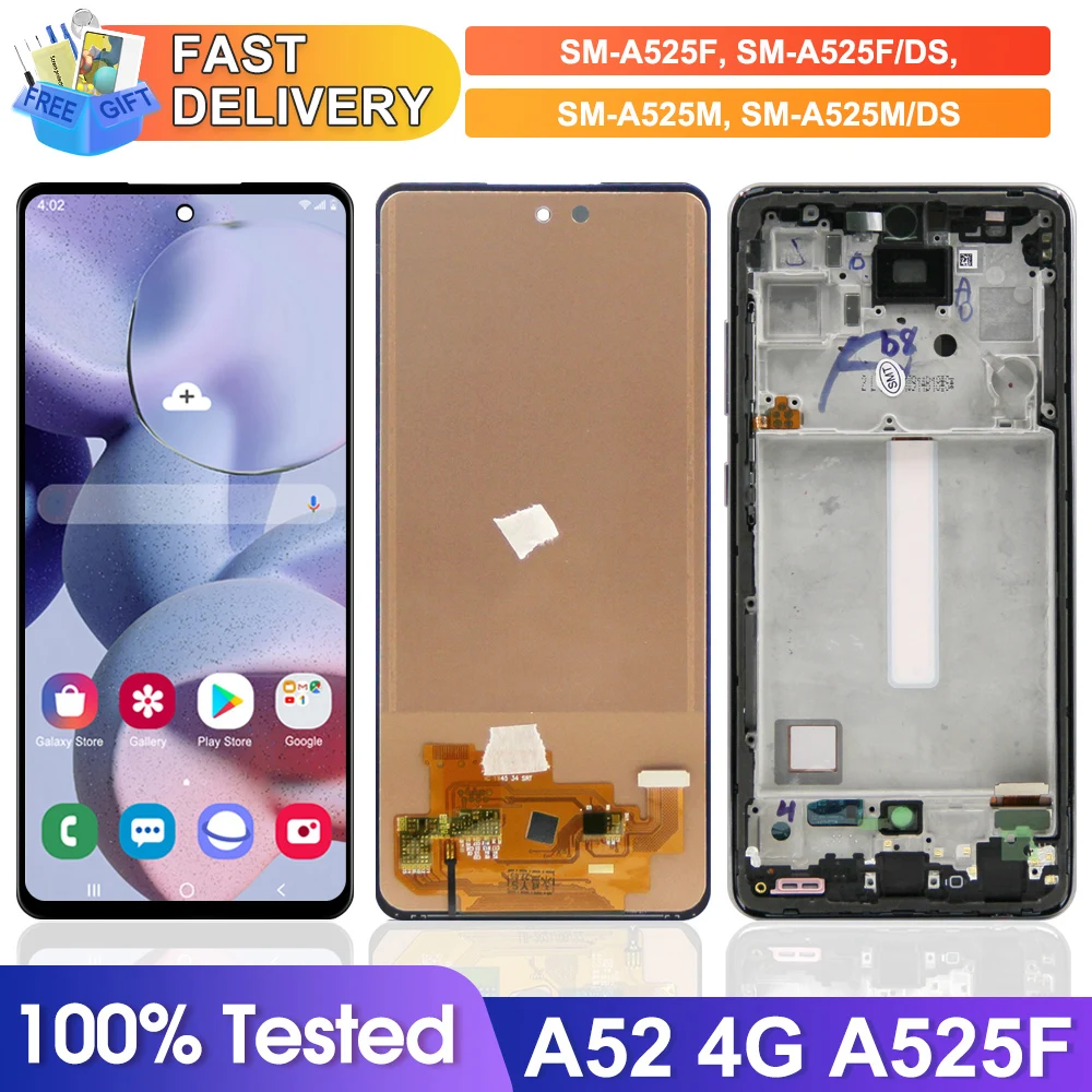 100% Tested Lcd For Samsung Galaxy A52 Lcd Display Touch Screen ...