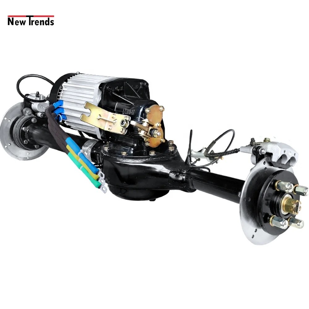 3000 W 60V 72V Brushless Differential Motor Disc Brake Rear Axle ...
