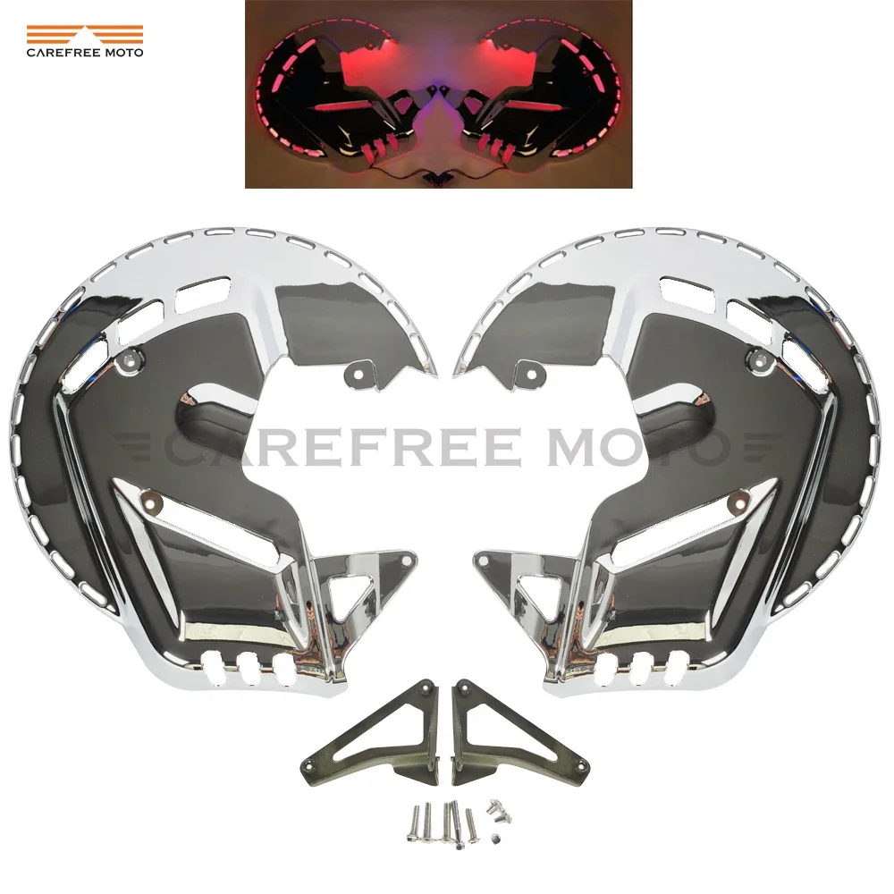 1-Pair-Motorcycle-Front-Brake-Rotor-Covers-LED-Ring-Of-Fire-Moto-Brake ...
