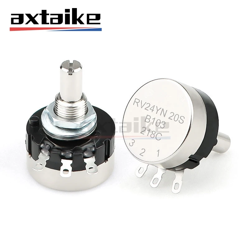RV24YN20S-2W-RV24YN-Single-Turn-Rotary-Carbon-Potentiometer-B102-B202-B502-B103-B204-B503-B104 ...