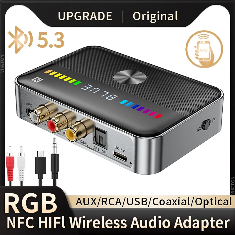 NFC-Bluetooth-5-3-Audio-Receiver-Transmitter-3-5MM-AUX-RCA-Coaxial ...