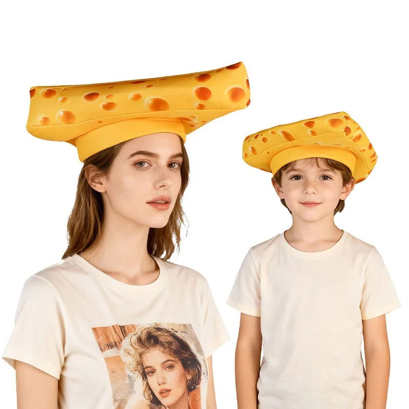 Unsiex Women Food Hat Adult Yellow Cheeseheads Hat Boy Girls Sponge ...