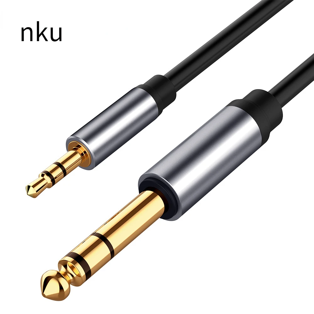 Nku 3.5mm To 6.35mm Jack Audio Adapter Gold Plated 6.5 Jack To 3.5 Jack ...
