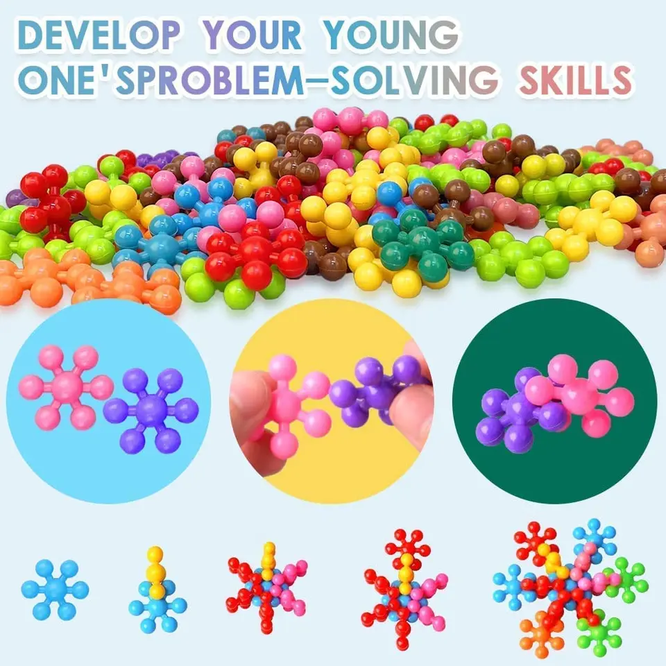 Brain Flakes Building Blocks 400 Piece Interlocking Plastic Disc Set ...